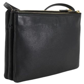 Celine Pre-owned Trio Leder Umh&auml;ngetasche - - Pre-owned - Damen - Schwarzk - ONE SIZE