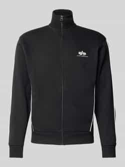 Alpha Industries Sweatjacke mit Logo und Stehkragen
