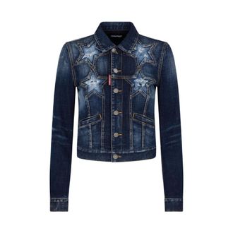 Dsquared2 Femme, Vestes, Bleu, Taille: 36 FR Veste E24