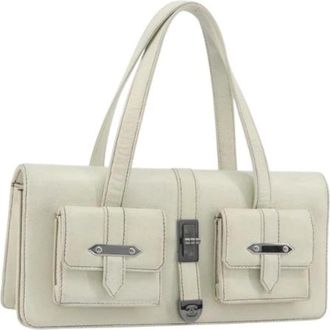 Chanel Sac &agrave; main vintage doccasion - Femme - Pre-owned - Blanc - Taille: ONE Size