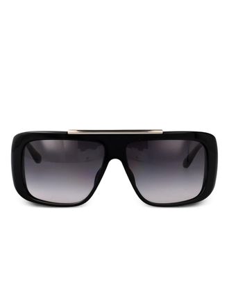 Alexander McQueen Eyewear lunettes de soleil à monture carrée oversize - Noir