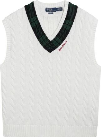 Polo Ralph Lauren Gilet de Cricket Coupe Ample - Homme - Pulls - Blanc - Taille: XL