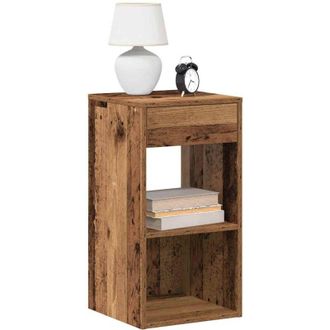 vidaXL Vidaxl - Nachttische mit Schubladen 2 Stk. Altholz-Optik 35x34x66,5 cm