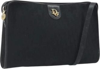 Dior Sac bandouli&egrave;re Trotter en toile Pre-owned - Femme - Pre-owned - Noir - Taille: ONE Size