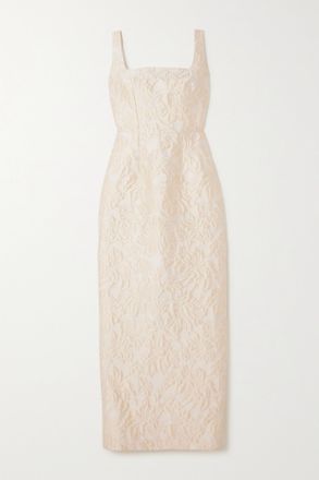 Emilia Wickstead Robe Du Soir En Cloqu&eacute; Margie - Ivoire