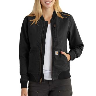 Carhartt Work in Progress Damen Rugged Flex Relaxed Fit Canvas-Jacke, Schwarz, XS