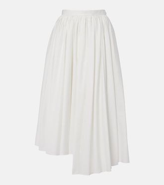 Self Portrait Jupe midi asym&eacute;trique en coton