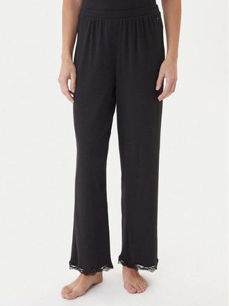 Tommy Hilfiger Pyjamahose UW0UW06074 Schwarz Regular Fit
