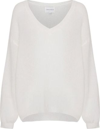 Americandreams Americandreams, Femme, Pulls, Blanc, Taille: 40 FR Silja V Neck Knit