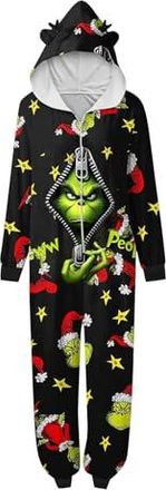 Generic Le Grinch Pyjama Noel Famille De Grinch Assorti Chaud Et Doux The Hiver Deguisement Bebe Enfant Vetement Homme Ensemble Noël Femme Garcon Couple Coton