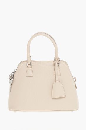 Maison Margiela MM11 Hammered Leather Bag 5AC with Canvas Detail Maison Margiela