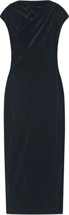 &Aacute;eron Elowen draped midi dress - Schwarz