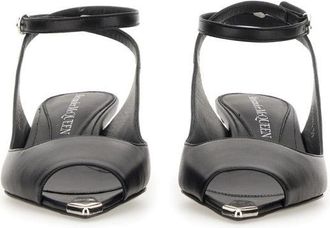 Alexander McQueen Punk Heel Sandal - Black