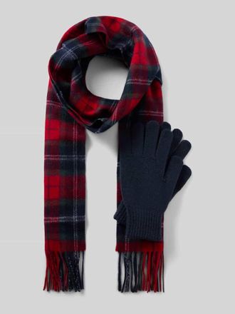 Barbour Schal mit Fransen im 2-teiligen Set
