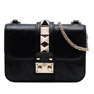 Valentino Pre-owned Rockstud Glam Lock Sac Bandouli&egrave;re - Femme - Pre-owned - Noir - Taille: ONE Size