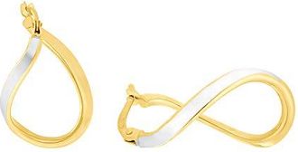 Amor Boucles doreille créoles Or jaune Pas un bijou femme, Bicolor, mittel - 2014162