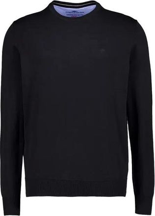 Fynch-Hatton Fynch-Hatton Herren Pullover schwarz Baumwolle unifarben
