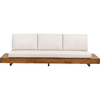Beliani Gartensofa 3-Sitzer MARETTIMO zertifiziertes Akazienholz Braun