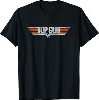 Top Gun Distressed Logo, Kurzarm, T-Shirt