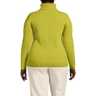Lands End Rollkragen-Pullover aus Kaschmir, Damen, Gr&ouml;&szlig;e:48-50 plus, Gr&uuml;n, Kaschmir, by Lands End