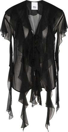 Erika Cavallini Semi Couture Femme, Blouses et Chemises, Noir, Taille: 36 FR Blouses