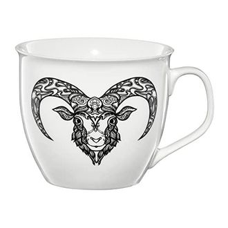 Ambition Tasse mit Sternzeichen Widder 550ml Zodiac Jumbotasse Porzellan Sp&uuml;lmaschine & Mikrowelle
