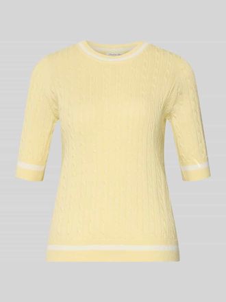 Christian Berg Strickpullover mit gerippten Abschl&uuml;ssen