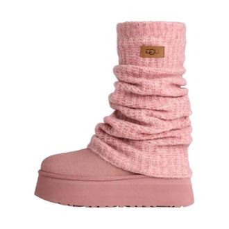 UGG Ugg, Femme, Chaussures, Rose, Taille: 36 EU Classic Mini Dipper Legwarmer Boot