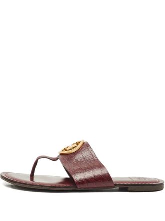 Tory Burch Amanda Sandalen mit Pr&auml;gung - Rot