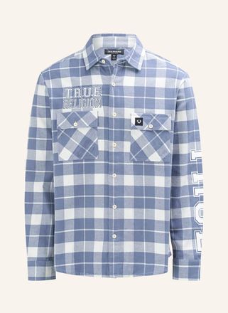 True Religion Flannell Hemd blau