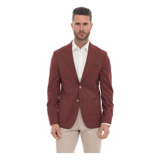 Paoloni Homme, Costumes, Rouge, Taille: L G527Y Jacket