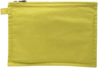 Herm&egrave;s Pochette en toile Pre-owned - Femme - Pre-owned - Vert - Taille: ONE Size