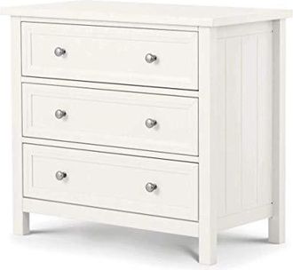 Julian Bowen Kommode Maine mit 3 Schubladen, Surfweiß