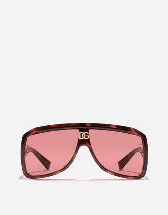 Dolce & Gabbana Dg Crossed Sunglasses - Frau Neuheiten Pink Havana Onesize
