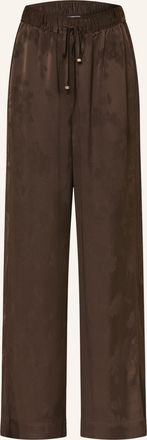 Ganni Marlenehose Aus Jacquard braun