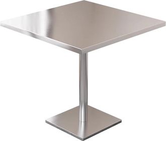 Generic Beistelltisch aus Metall, quadratischer Edelstahl-Beistelltisch, verst&auml;rkt f&uuml;r Wohnzimmer, Schlafzimmer, Balkon & Caf&eacute; | Modernes Wohnambiente im Indu