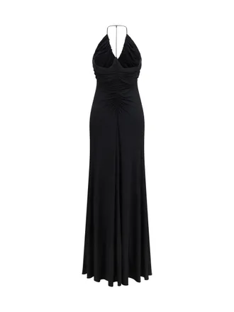 Self Portrait Halter Jersey Dress - Black