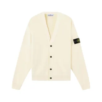 Stone Island V-Ausschnitt Cardigan - - Knitwear - Herren - Gelb - M