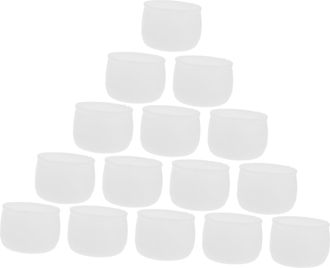Soimiss 20 Stück Teiliges Silikon Tisch Stuhlbein Schutzkappen Weiß Geräuschdämpfend rutschfest Passend für Bar Küchen Patio Schreibtischstühle Bodenschoner f