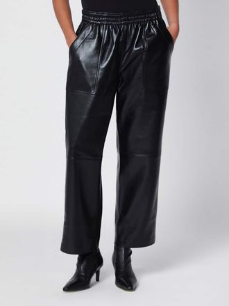 Anine Bing Gerade geschnittene Hose mit mittlerer Leibh&ouml;he aus Wollmischung mit G&uuml;rtelschlaufen