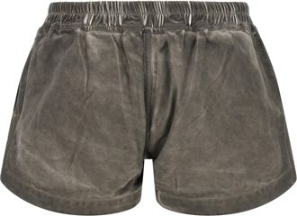 Rick Owens Womens Gray Cotton Bermuda Shorts