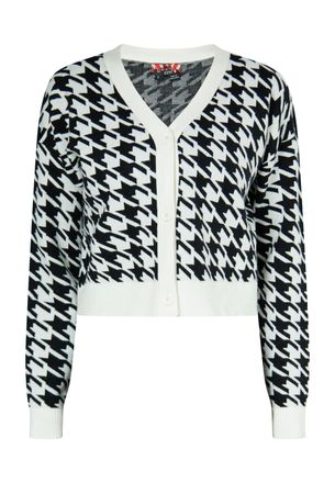 Mymo Strickjacke Damen weiss