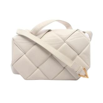 Bottega Veneta Pre-owned Maxi Intrecciato Padded lambskin 2way bag - Femme - Pre-owned - Blanc - Taille: ONE Size