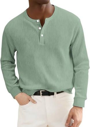 Generic Polo confortable et fluide pour homme, coupe classique, d&eacute;contract&eacute;, vintage, boutonn&eacute;, l&eacute;ger et respirant, t-shirts dext&eacute;rieur, Vert, 4XL