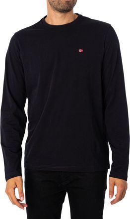 Napapijri Lang&auml;rmliges T-Shirt Mit Salis-Logo, Schwarz