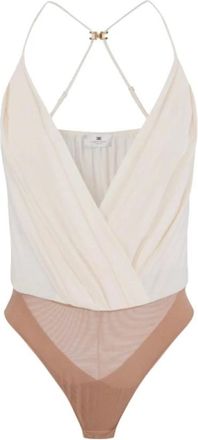 Elisabetta Franchi Femme, Tops, Multicolore, Taille: 38 FR Viscose Georgette Bodysuit