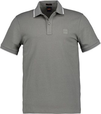 Boss Orange by Hugo Boss BOSS Orange Herren Polo-Shirt grau Slim Fit