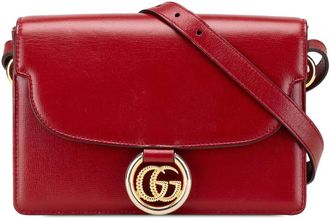 Gucci Hobo Bags - Small Textured Calfskin GG Ring Torchon Crossbody - Gr. unisize - in Rot - f&uuml;r Damen