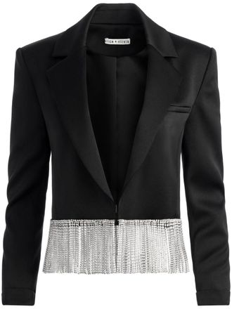 Alice & Olivia Jacke mit Fransen - Schwarz