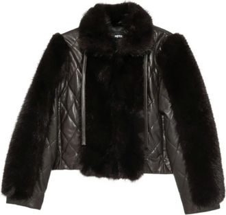 Rotate Rotate Birger Christensen - Veste courte en fausse fourrure - Femme - Vestes - Brun - Taille: 36 FR